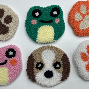 Set of Two Car Coasters | Tufted Cute Car Coaster | New Car Gift ...