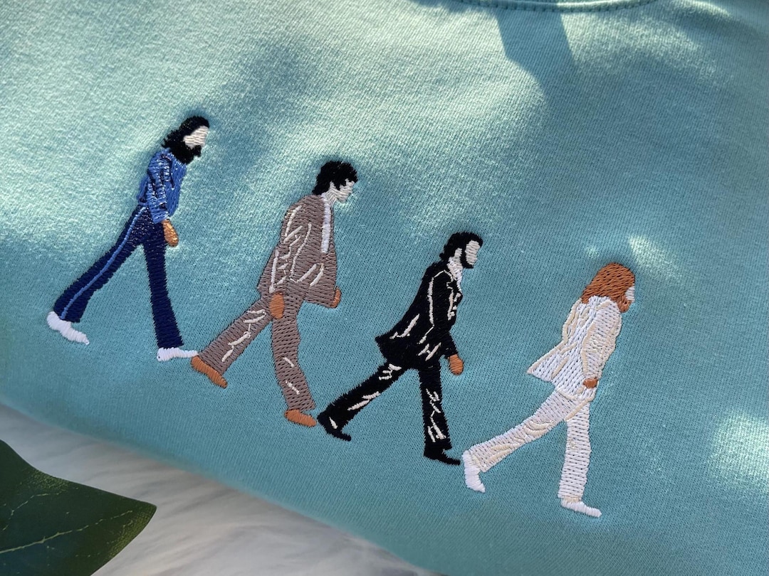 The Beatles Abbey Road Embroidery Sweatshirt Hoodie for Music Fans - Etsy