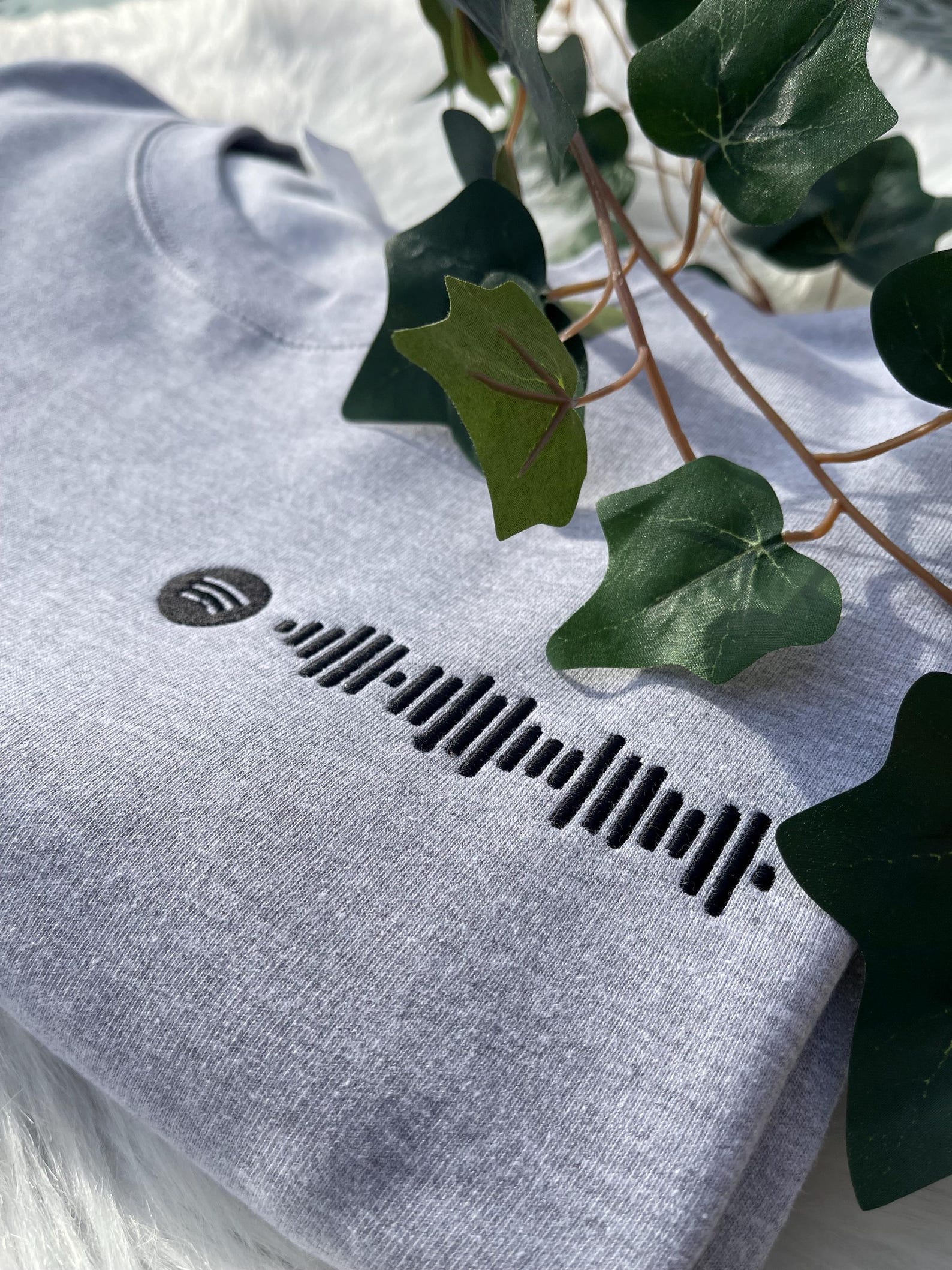 Custom Spotify Code Matching Embroidered Sweatshirt Personalised Music ...