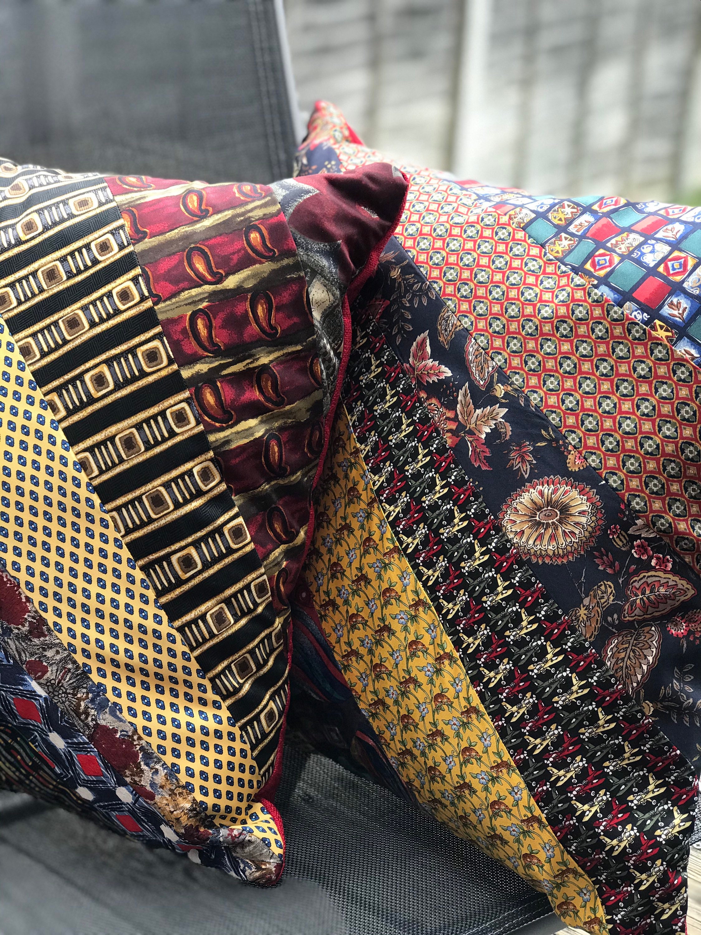 Personalized Memory Cushion Keepsake Pillow Made From Ties Custom ...