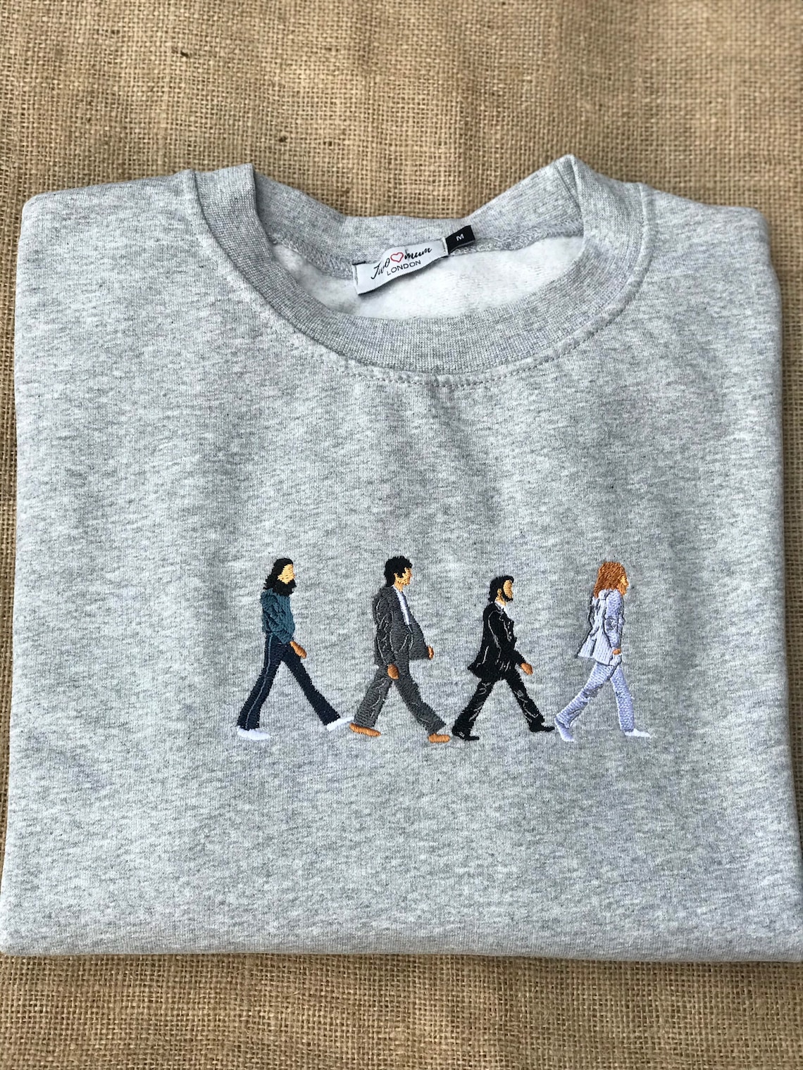 The Beatles Abbey Road Embroidery Unisex Sweatshirt Abbey | Etsy UK