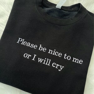 Custom Text/ Slogan Embroidered Sweatshirt | Personalised Crew Neck for ...