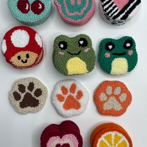 Set of Two Car Coasters | Tufted Cute Car Coaster | New Car Gift ...