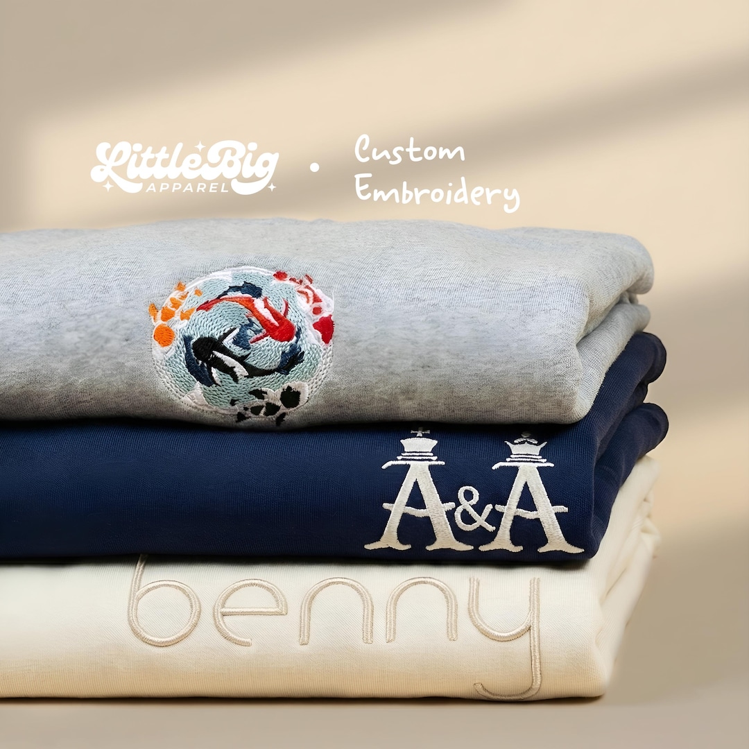 Custom Embroidered Logo Sweatshirt Hoodie Business Custom Branding ...
