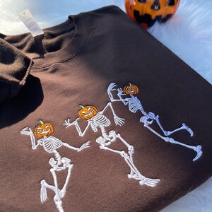 Dancing Skeleton Sweatshirt, Pumpkin Sweater, Pumpkin Skeleton Shirt ...