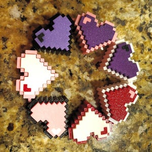 Clicky Fidget Heart Toy, 8-bit Button Design Addictive - Etsy
