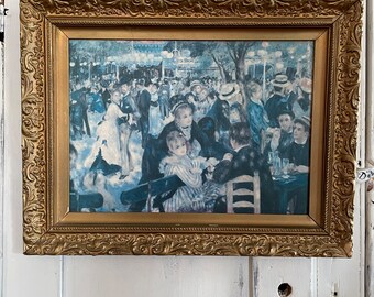 Antique Framed Art, 1920s Frame, Picture Frame, Print Under Glass, Wood ...