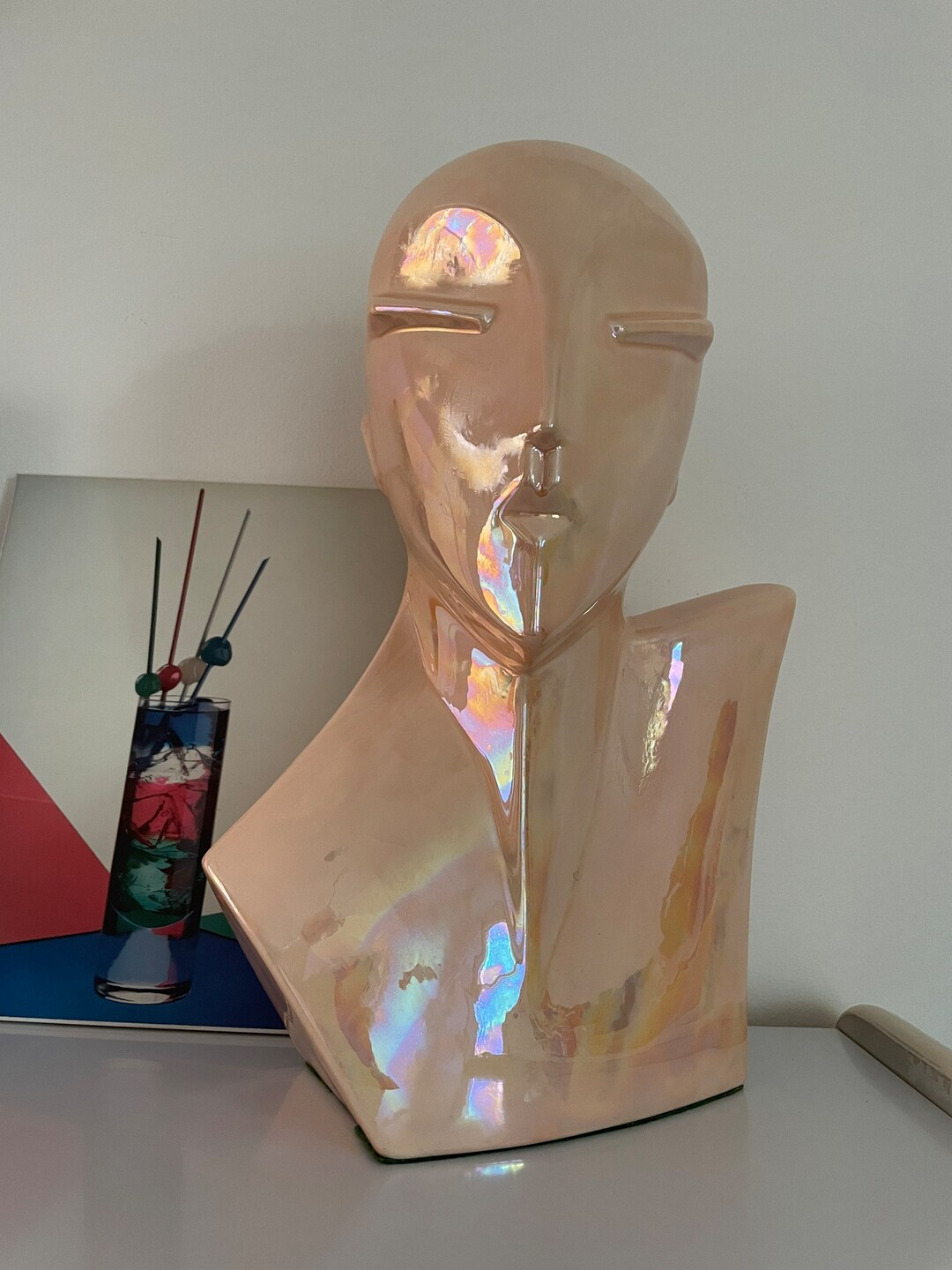 Vintage 80s Ceramic Head - Etsy