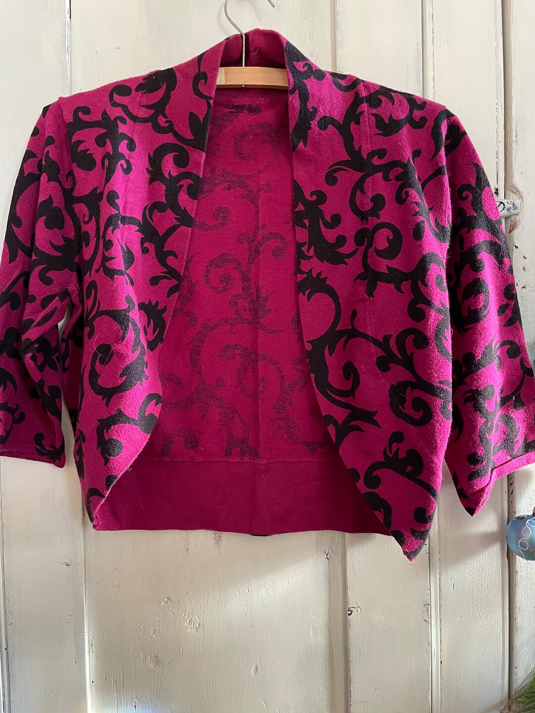 Vintage Fuchsia Cardigan - Etsy