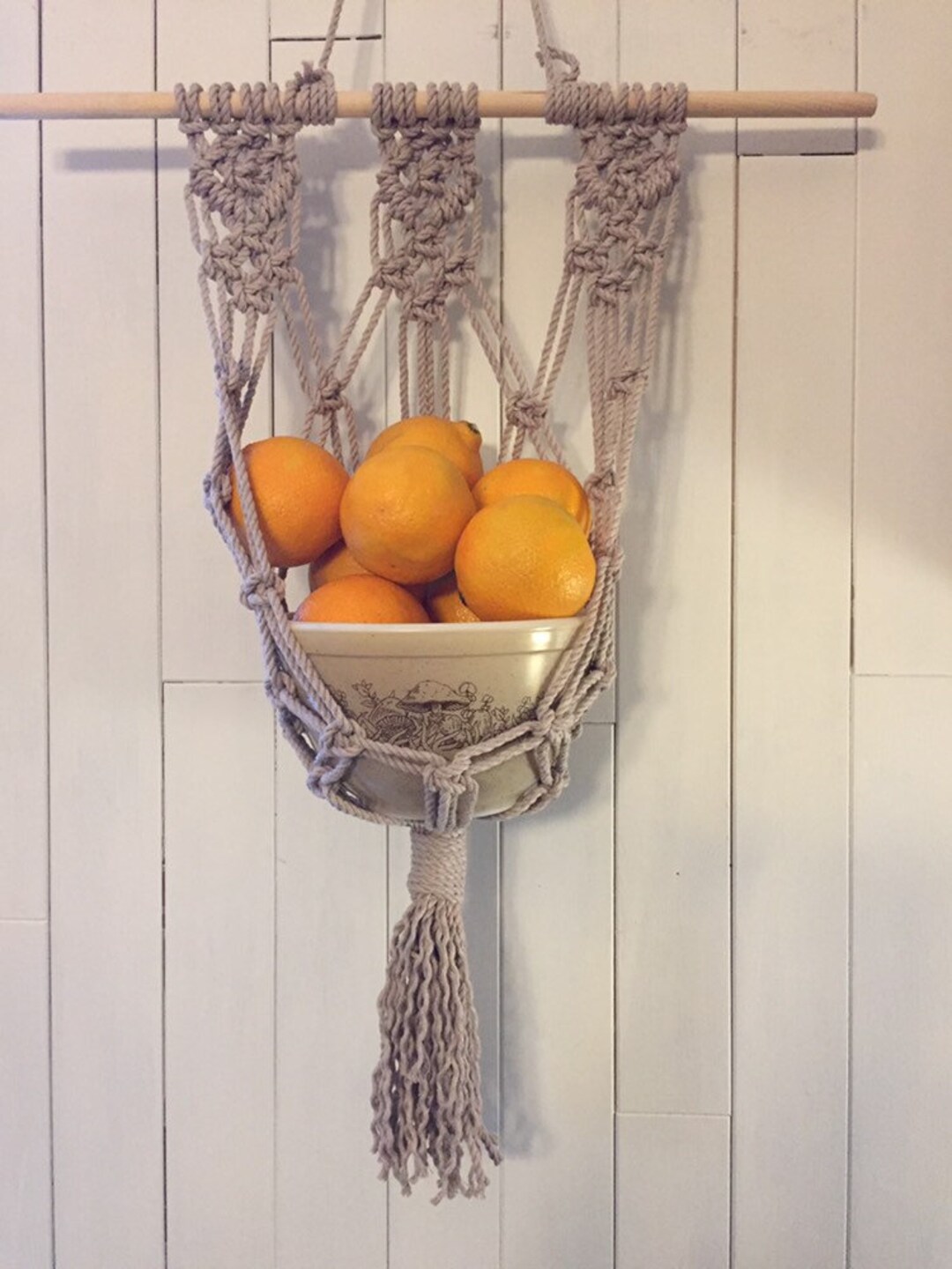 Macramé Wall Fruit Bowl - Etsy