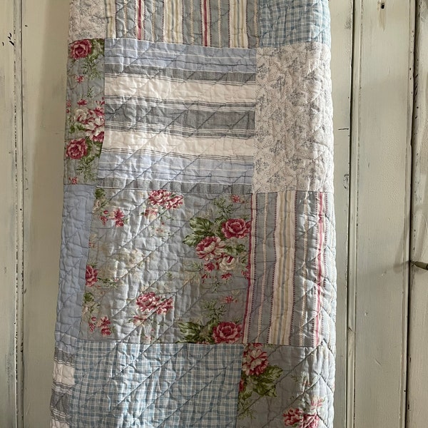 Blue Patchwork Quilt - Etsy
