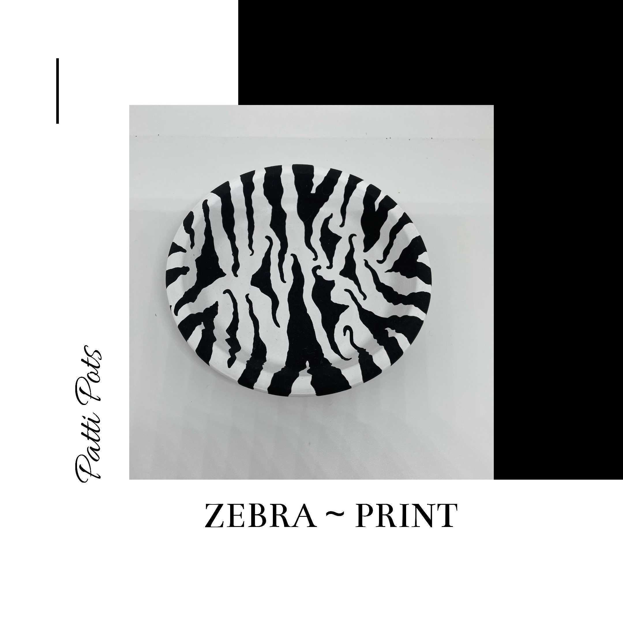 Zebra Print Hand Painted Terracotta Plant Pot - Etsy UK