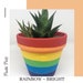 Rainbow Hand Painted Plant Pot - Etsy UK