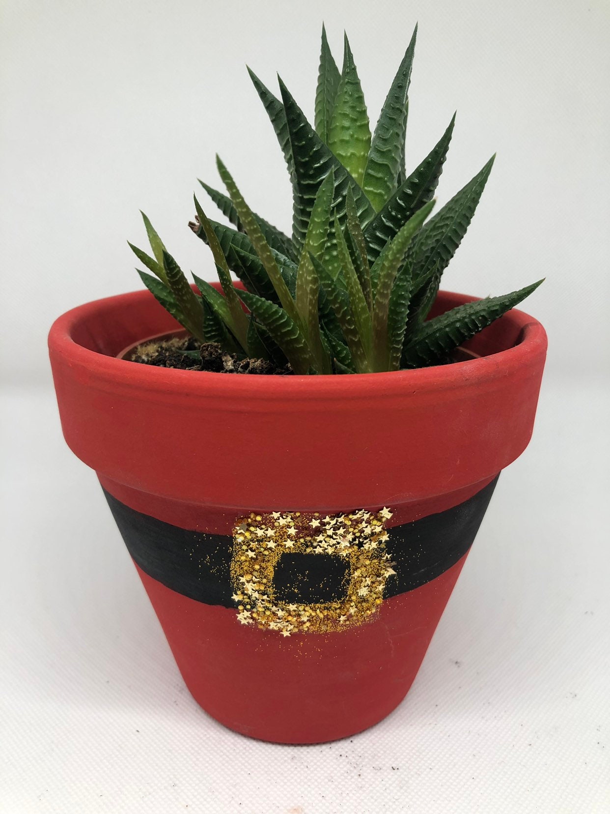 Santa Hand Painted Terracotta Plant Pot - Etsy