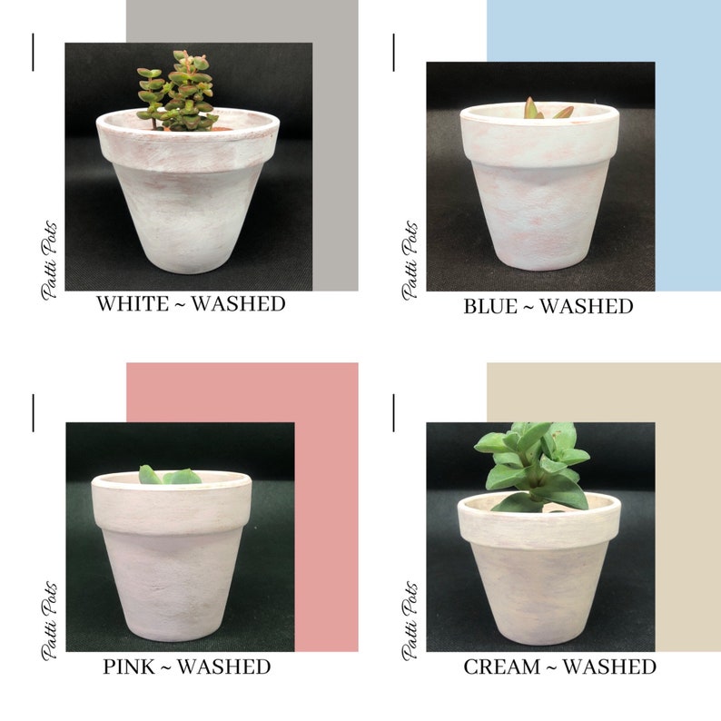 Individual Colour Hand Painted Terracotta Plant Pot - Etsy