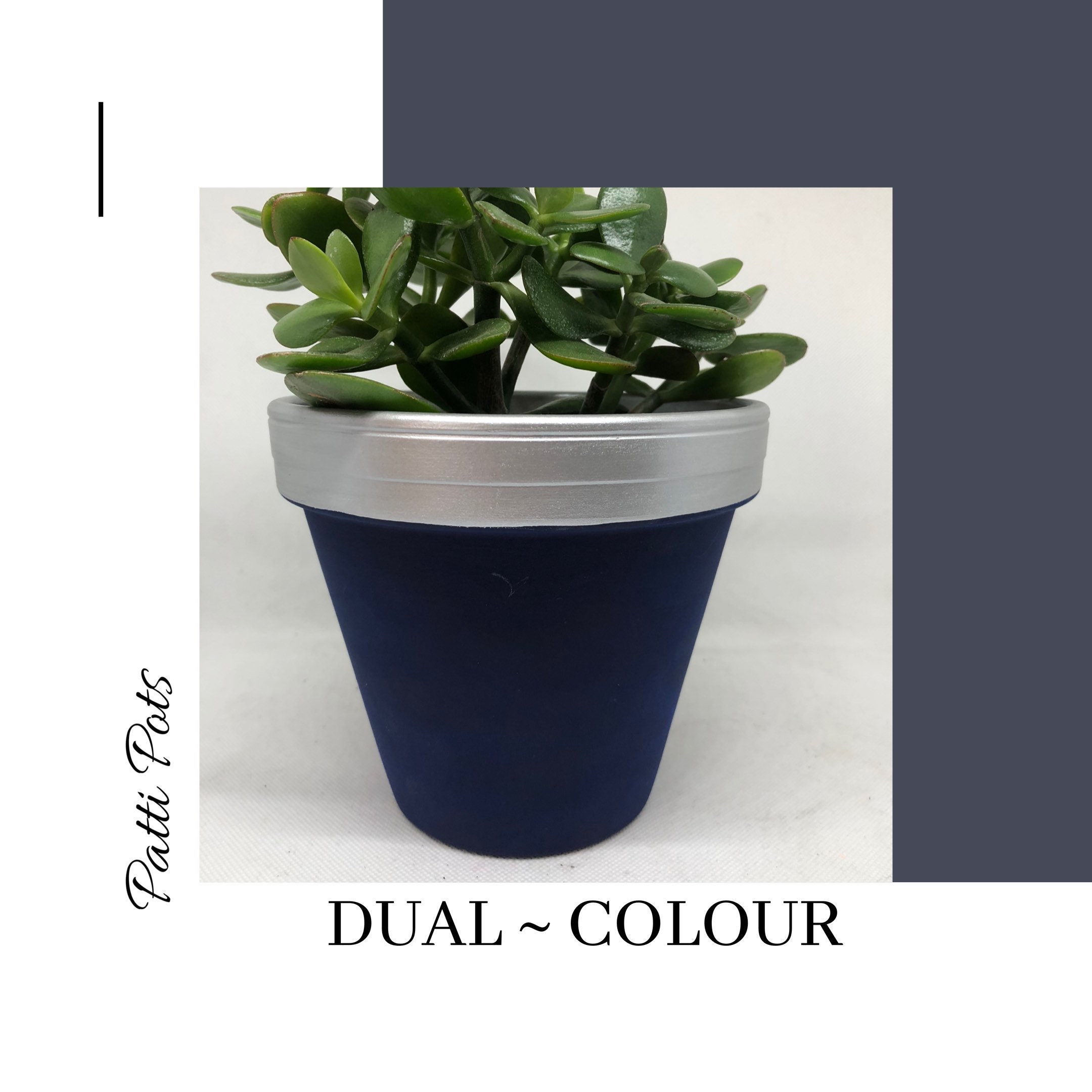 Large Dual Colour Hand Painted Terracotta Plant Pot - Etsy UK