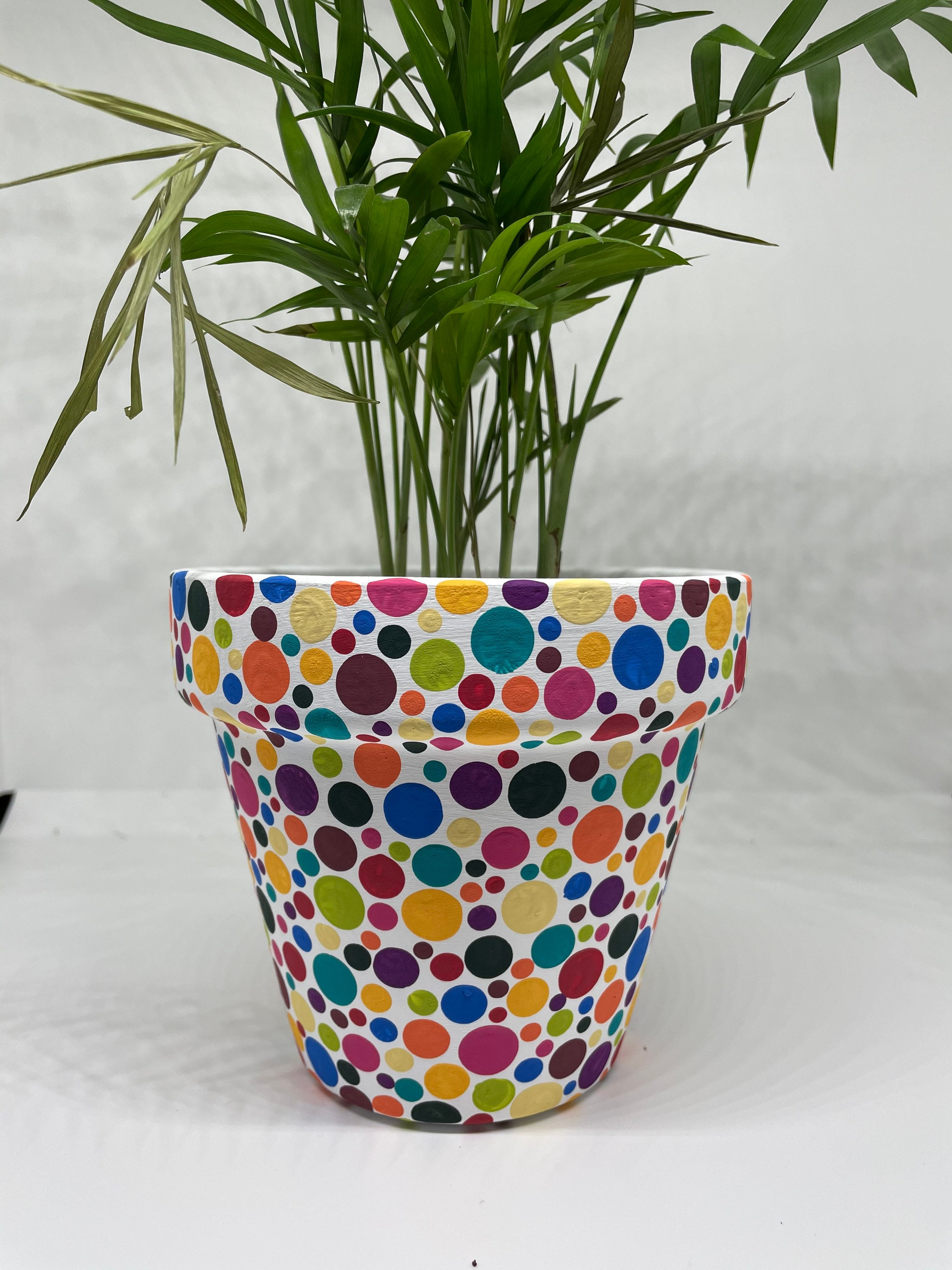 Spotty Hand Painted Plant Pot | Etsy