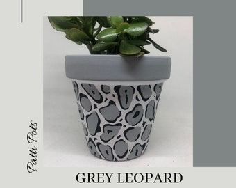Leopard Print Hand Painted Terracotta Plant Pot | Etsy