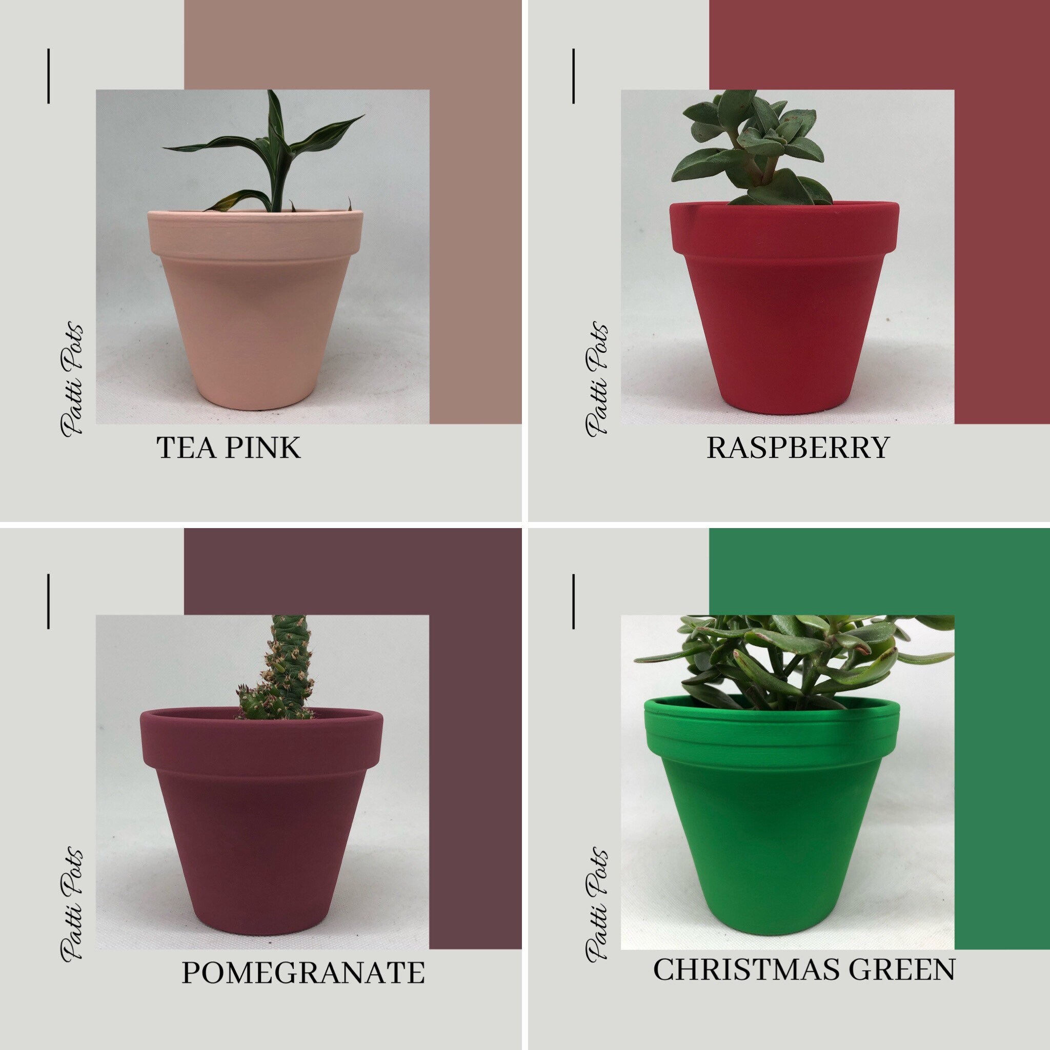 Large Dual Colour Hand Painted Terracotta Plant Pot | Etsy