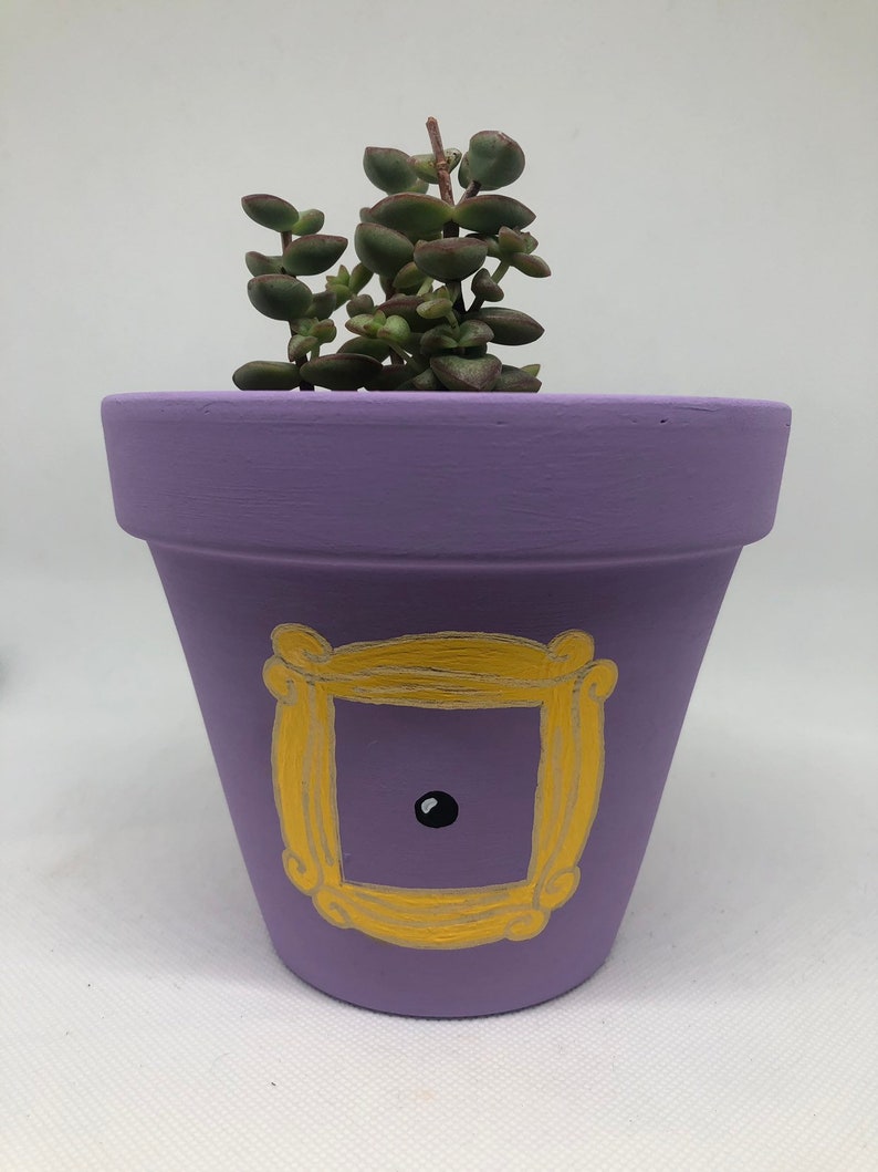 FRIENDS Peephole Door Frame Hand Painted Terracotta Plant Pot - Etsy