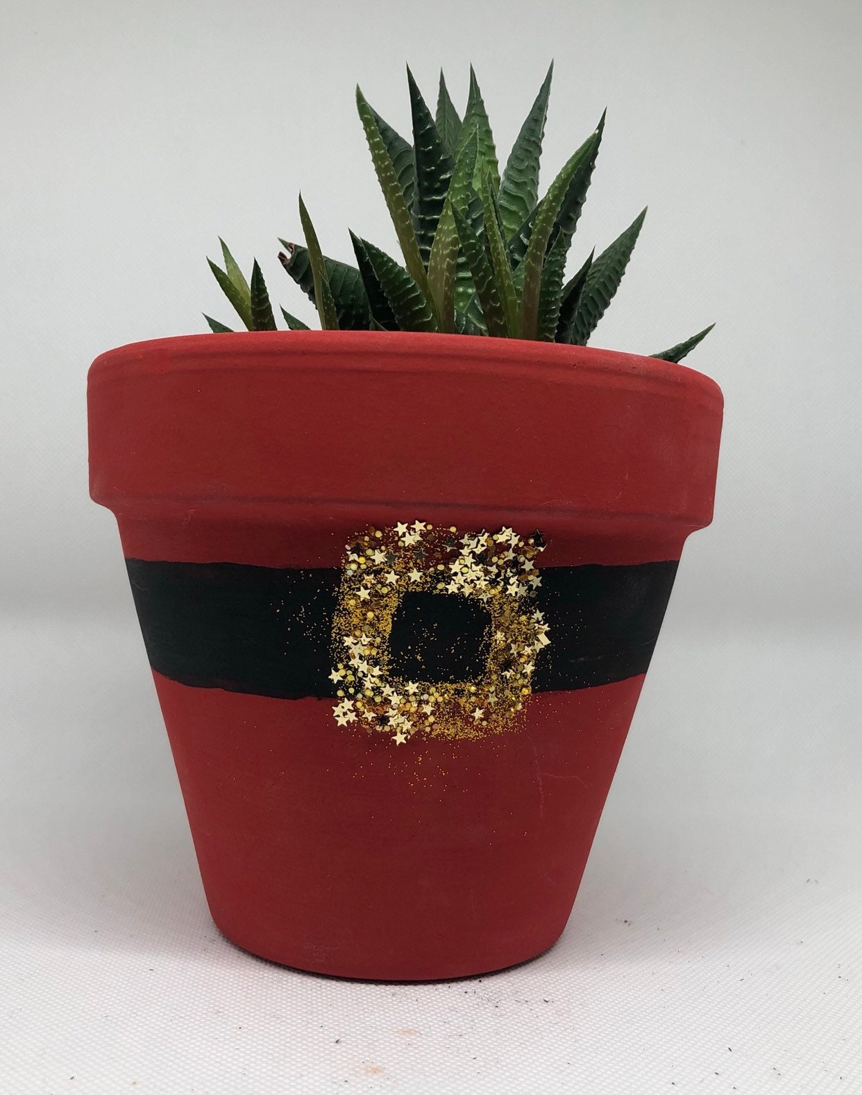 Santa Hand Painted Terracotta Plant Pot - Etsy
