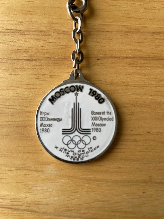 1980 Olympic Games MOSCOW USSR Keychain with Moscow O… - Gem