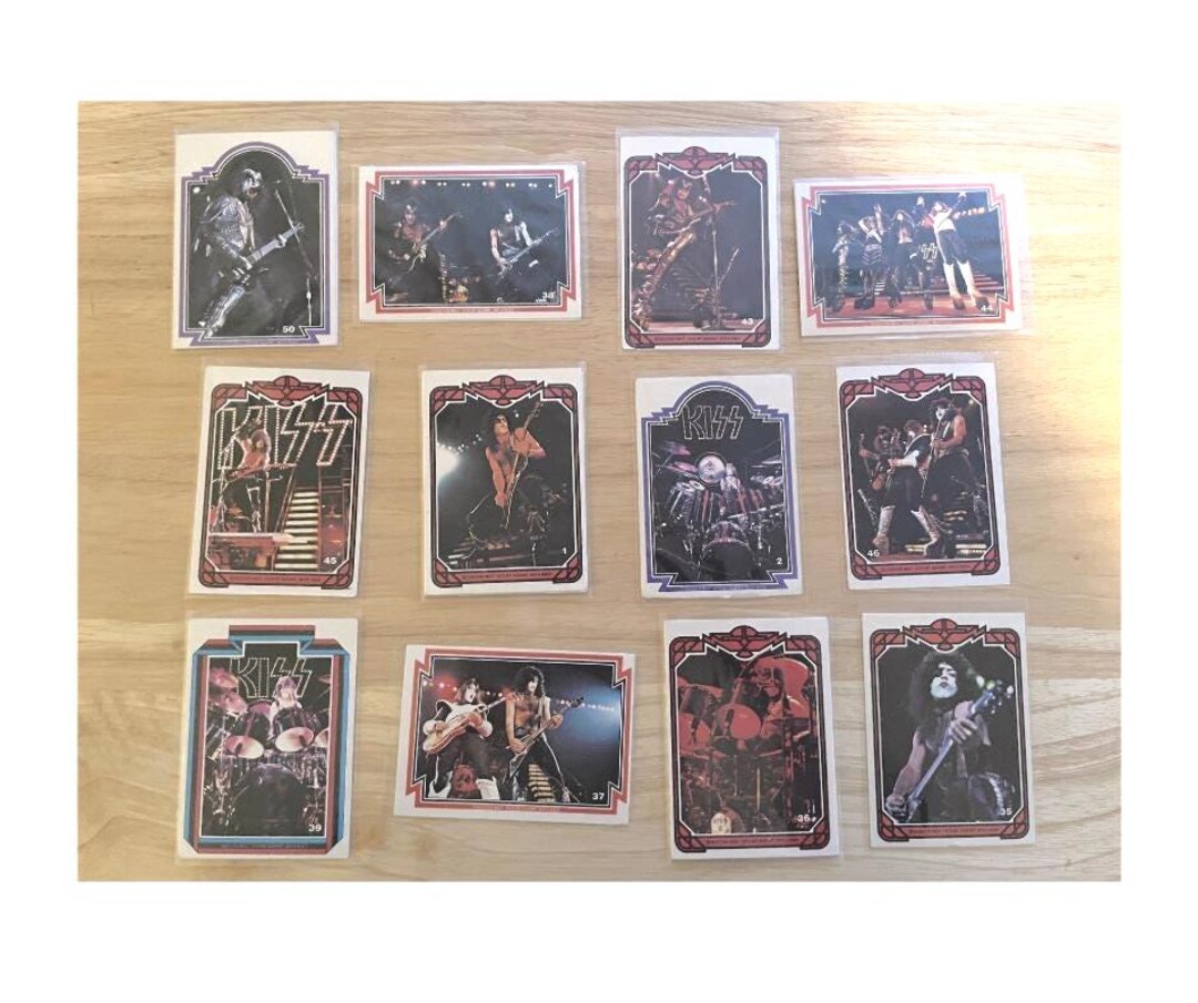 KISS Card 1978 Collector Cards 12 Cards Number Gene Simmons Vintage ...