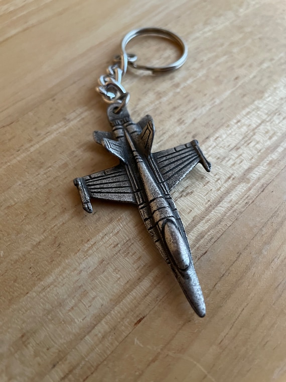 vintage airplane keychain - Gem