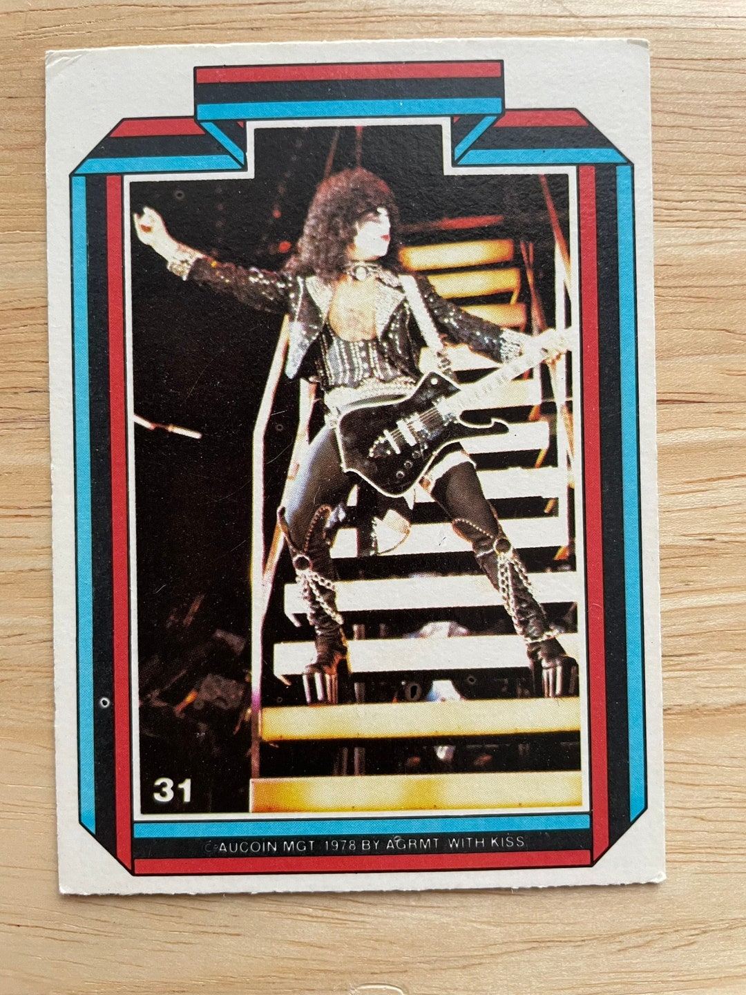 KISS Card 1978 Collector Card Paul Stanley Number 31 Vintage Kiss Card ...