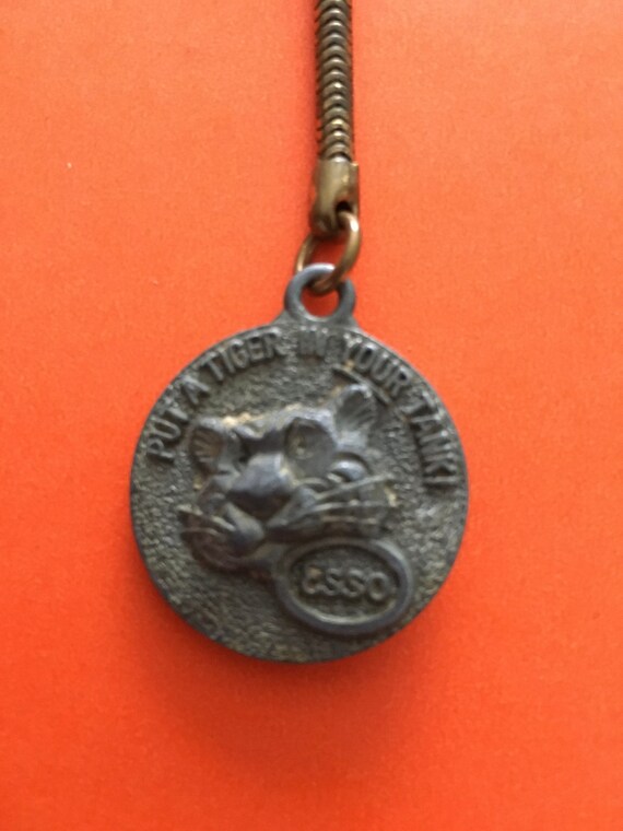 Vintage Esso Put a Tiger in Your Tank Key Medallion on Chain - Etsy