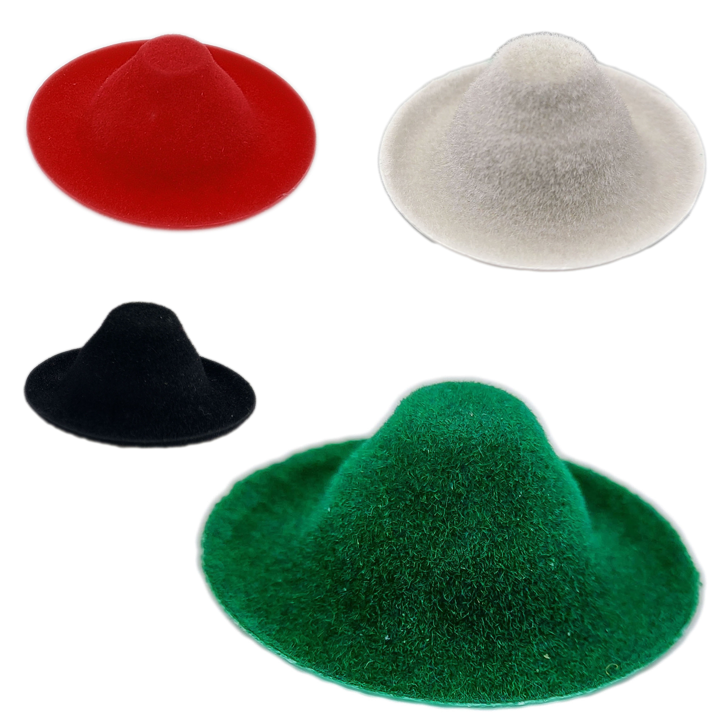 Tyrolean Mini Hats Made of Polystyrene Flocked on One Side 20 Pieces - Etsy