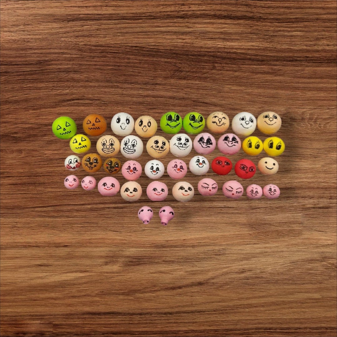Cotton Wool Heads With Face 100 Pieces Ø17-30 Mm - Etsy
