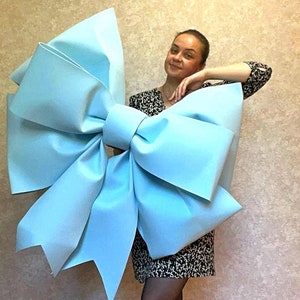 Extra Big Blue Bow, Detachable Bow, Wall Bow, Door Bow, Formal Wedding ...