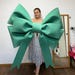 Extra Big Green Bow, Detachable Bow, Wall Bow, Door Bow, Formal Wedding ...