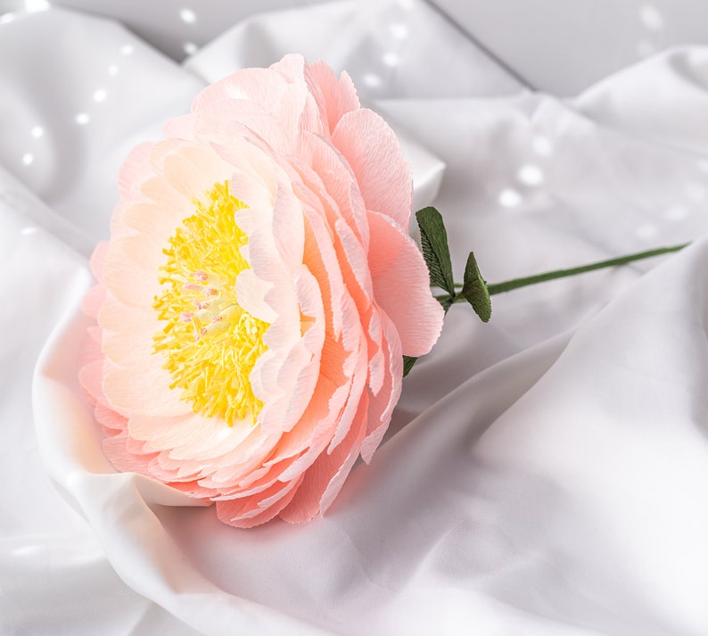 Large Peony Paper Flower Pink Color Wedding Party Birthday - Etsy