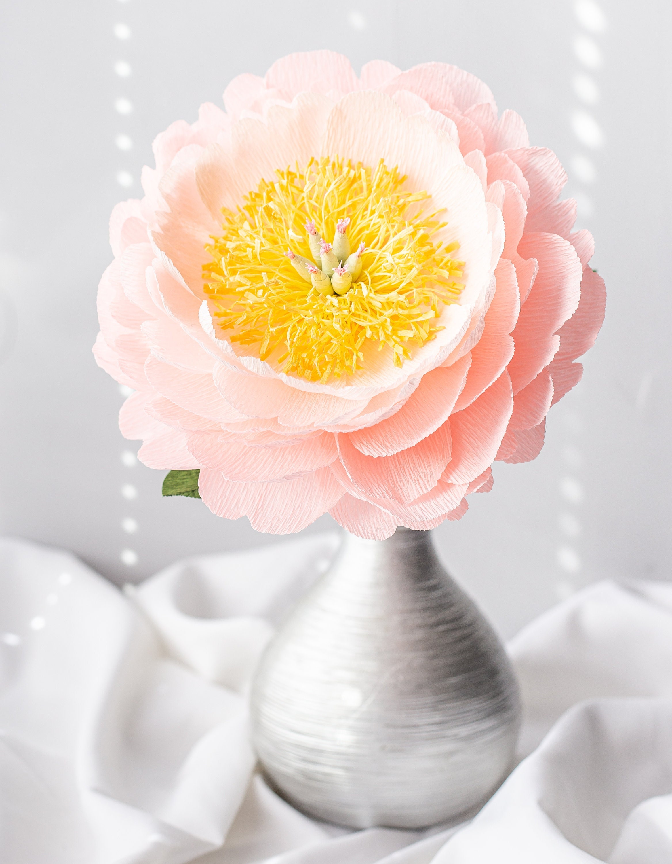 Large Peony Paper Flower Pink Color Wedding Party Birthday - Etsy