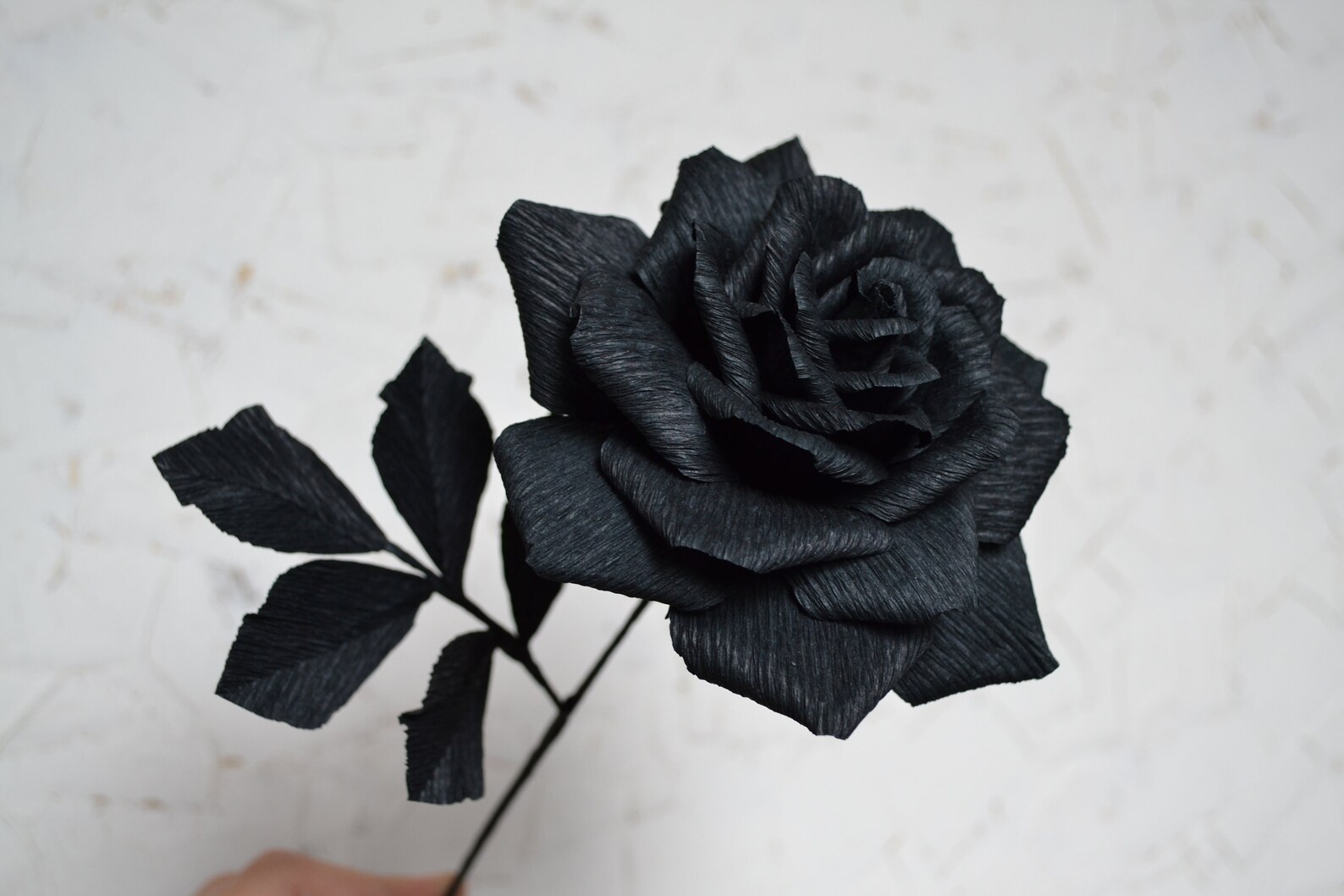 Black Paper Rose Paper Flowers Eco Flower Halloween | Etsy