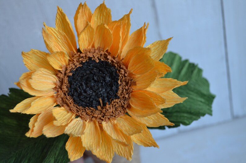 Paper Sunflowers, Yellow Paper Bouquet, Bridal Paper Bouquet, Wedding ...