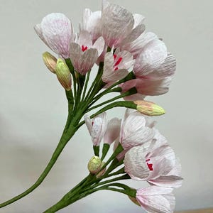 White Pink Paper Geranium, Paper Plant Sculpture, Gift for Gardener ...
