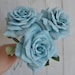 Blue Paper Roses Dusty Rose Paper Flowers Fake Bridal Flowers - Etsy