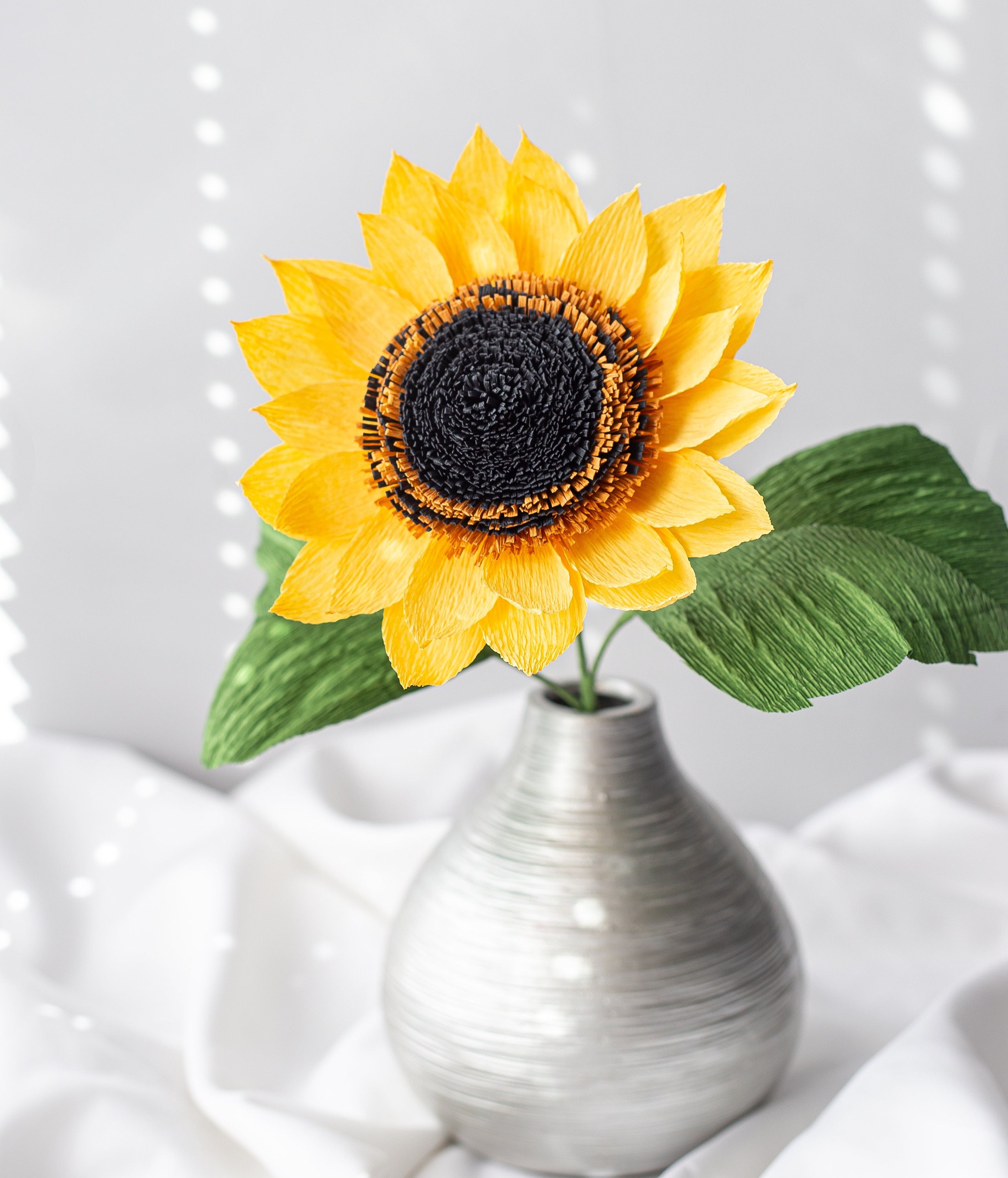 Paper Sunflower Flower Arrangement Yellow Paper Sunflower Bridal ...