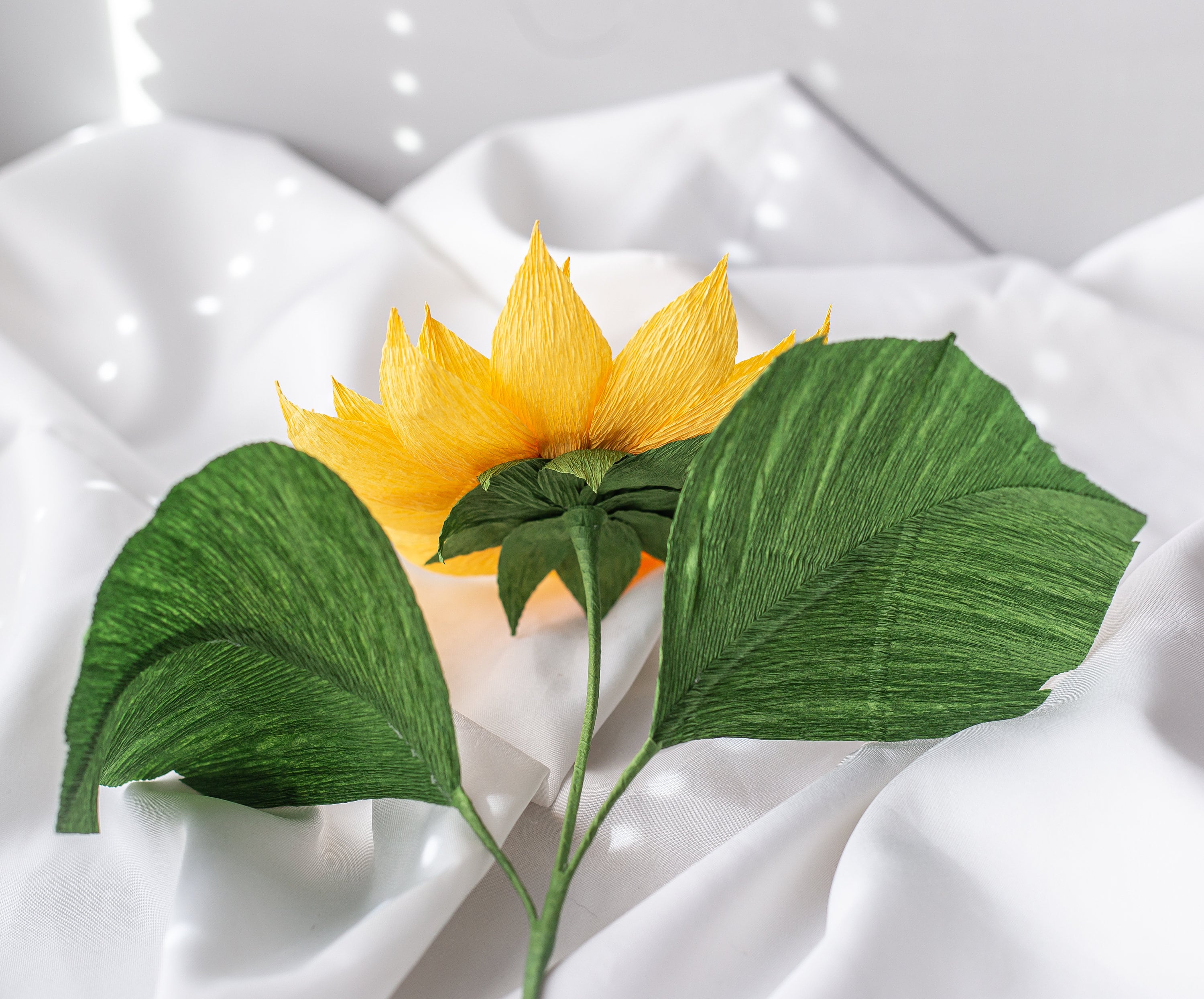 Paper Sunflower Flower Arrangement Yellow Paper Sunflower Bridal ...