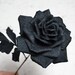 Black Paper Rose Paper Flowers Eco Flower Halloween - Etsy