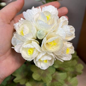 White Paper Geranium, Paper Plant Sculpture, Gift for Gardener, Gift ...