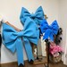 Extra Big Blue Bow, Detachable Bow, Wall Bow, Door Bow, Formal Wedding ...