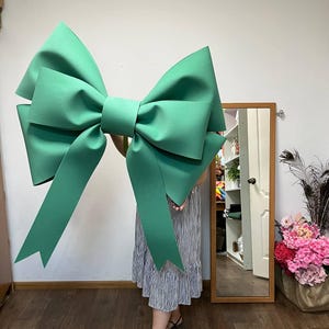 Extra Big Green Bow, Detachable Bow, Wall Bow, Door Bow, Formal Wedding ...