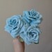 Blue Paper Roses Dusty Rose Paper Flowers Fake Bridal Flowers - Etsy