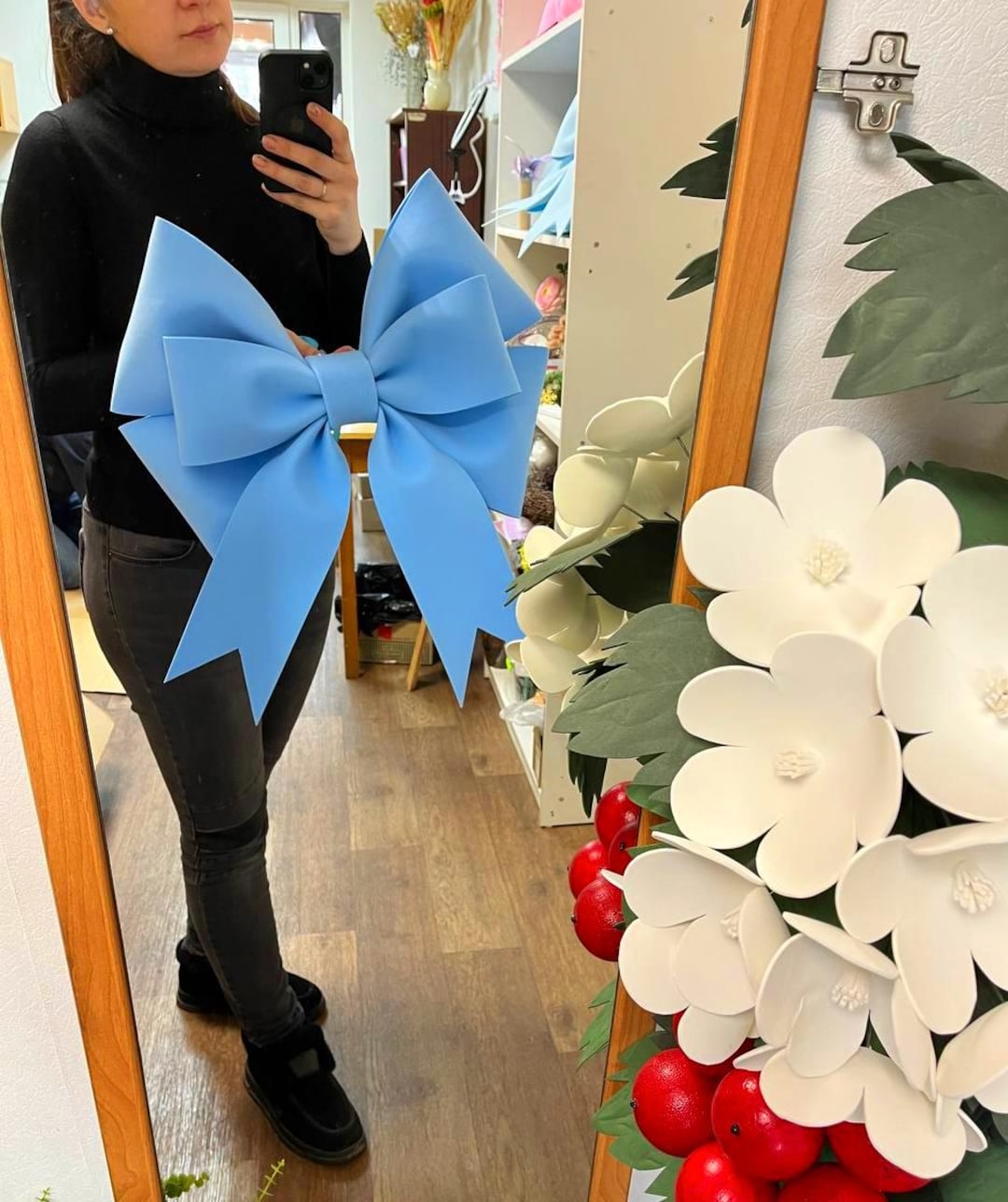 Big Blue Bow, Detachable Bow, Boy Bow Nursery Decor, Wall Bow, Door Bow ...