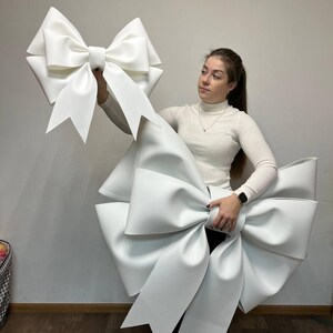 Big White Black Bow, Detachable Bow, Wall Bow, Door Bow, Formal Wedding ...