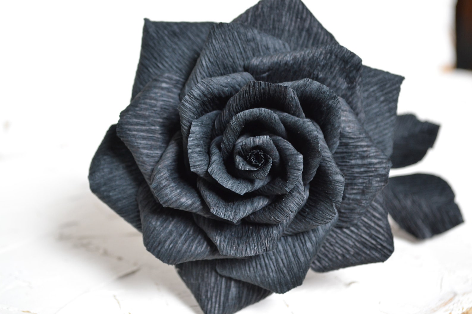 Black Paper Rose Paper Flowers Eco Flower Halloween | Etsy